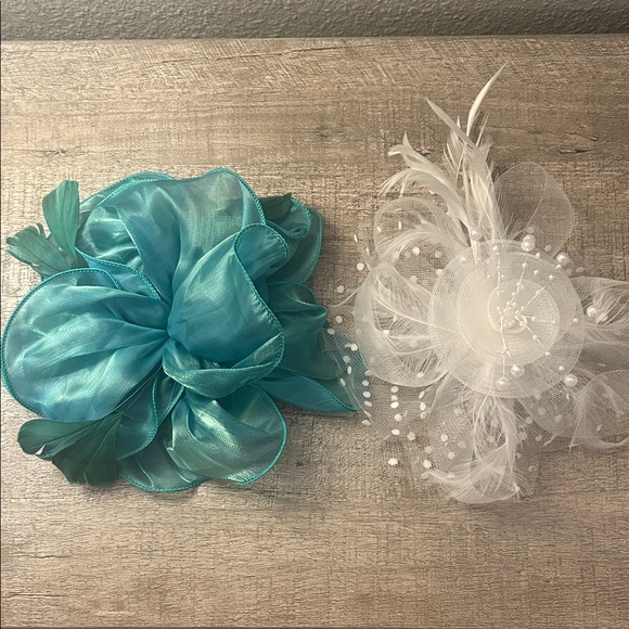Accessories | Teal And White Hair Accessories | Poshmark